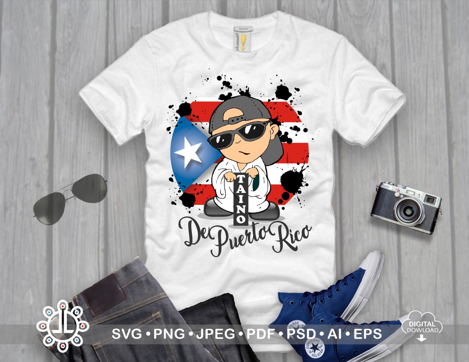 Taino Boy SVG | Puerto Rico SVG Flag Clip Art Digital Download ...